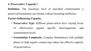 Preservation of Pharmaceutical Products and microbial contamination | PPTX