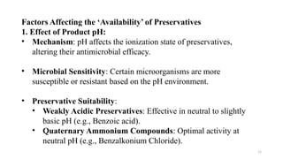 Preservation of Pharmaceutical Products and microbial contamination | PPTX