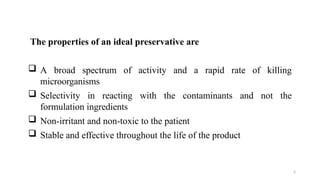 Preservation of Pharmaceutical Products and microbial contamination | PPTX