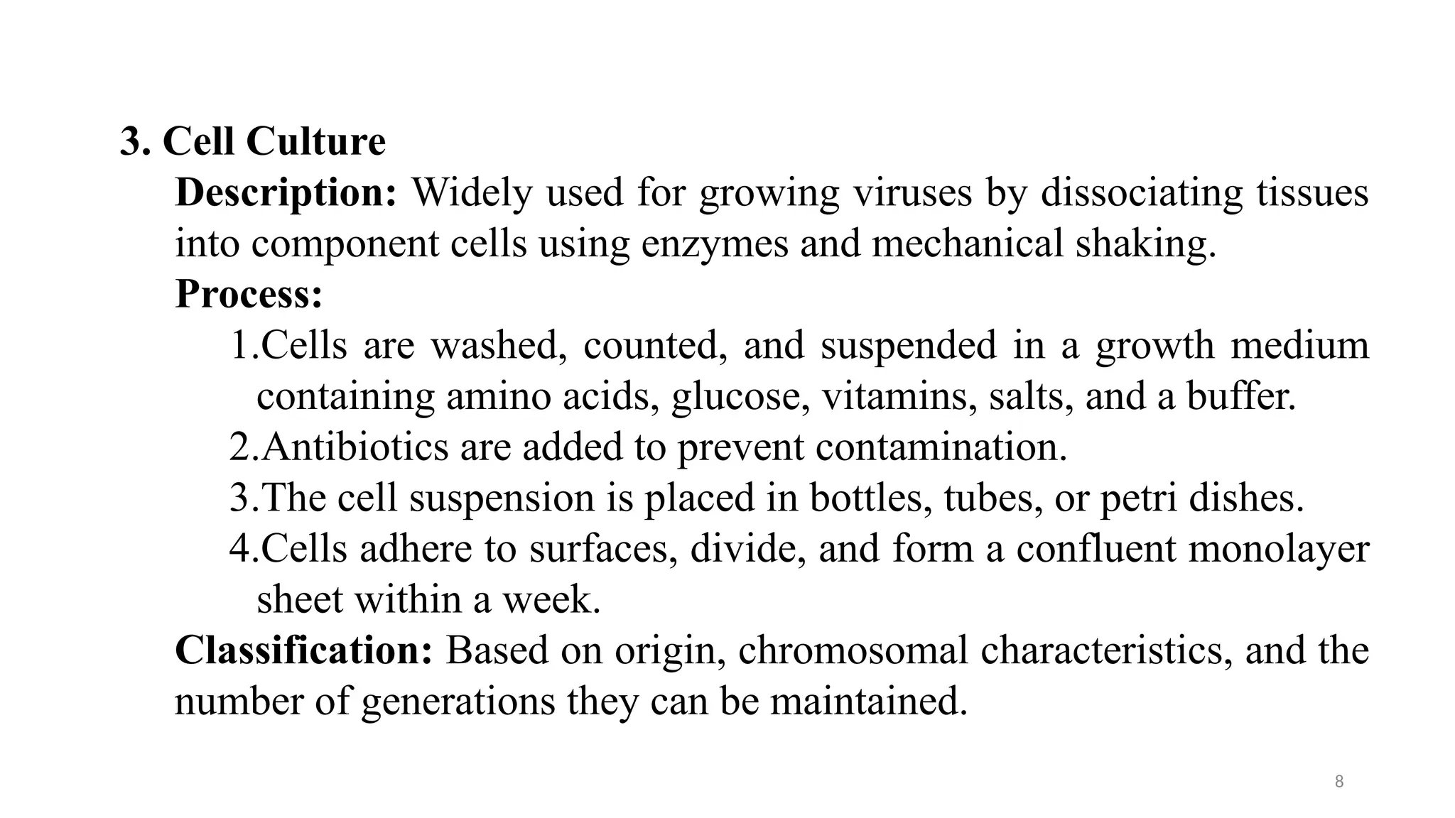 Cell Culture and tissue culture for the growth of animal cells | PPTX