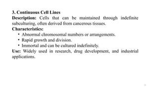 Cell Culture and tissue culture for the growth of animal cells | PPTX