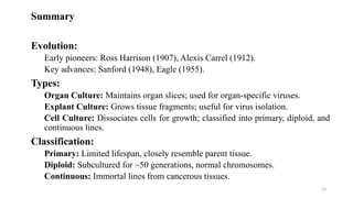 Cell Culture and tissue culture for the growth of animal cells | PPTX