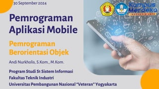 Pemrograman Aplikasi Mobile - 5 Pemrograman Berorientasi Objek | PDF