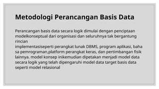 Pemodelan alur data MATAKULIAH TEKNIK INDUSTRI | PPTX
