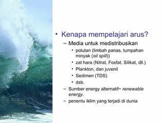 Arus Mata Kuliah Oseanografi dasar dengan topik arus | PPT