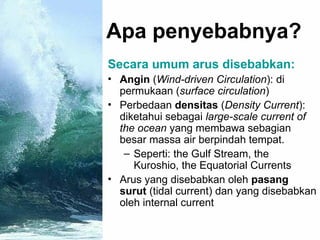 Arus Mata Kuliah Oseanografi dasar dengan topik arus | PPT