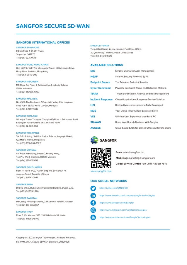 Sangfor SDWAN_Brochure for branch network.pdf | Cloud Computing | Internet
