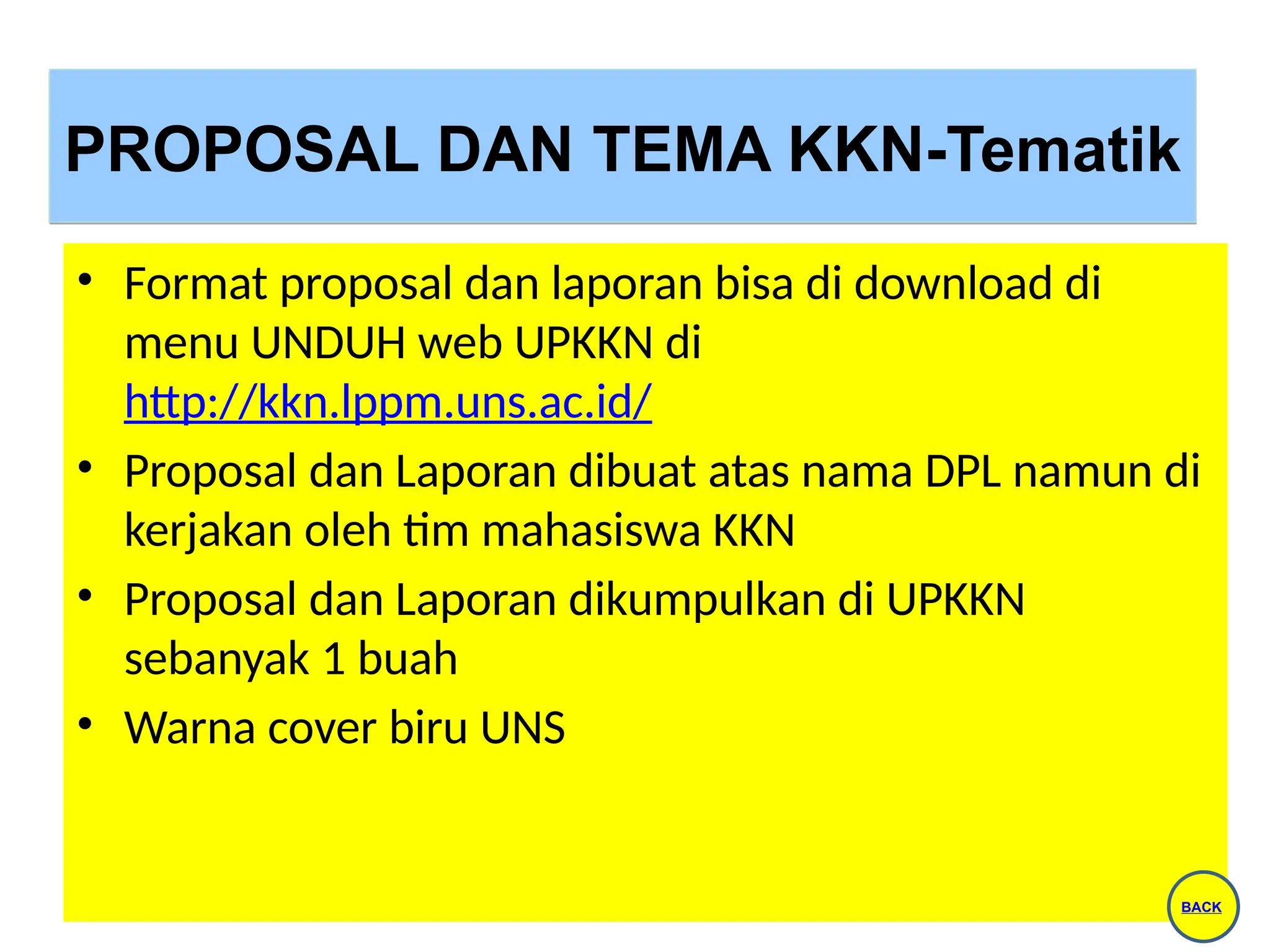 5.PENYUSUNAN PROPOSAL-LAPORAN dan PENILAIAN KKN(Mei 18).ppt