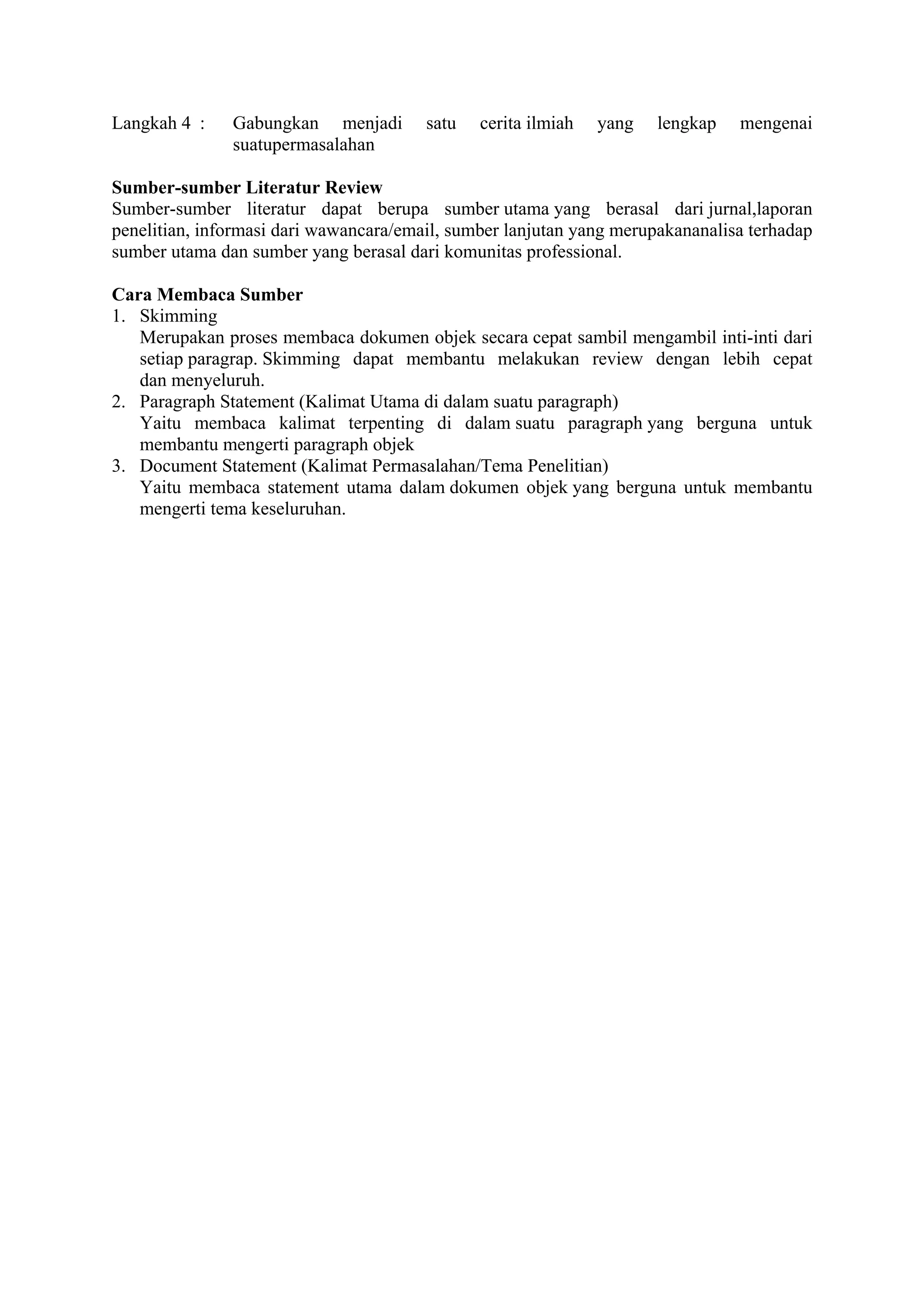 literatur review , how to make literature review | PDF