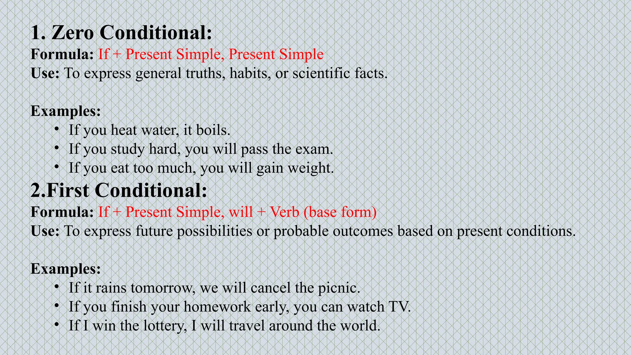 Sentence Structures with IF usage : Grammar | PPTX