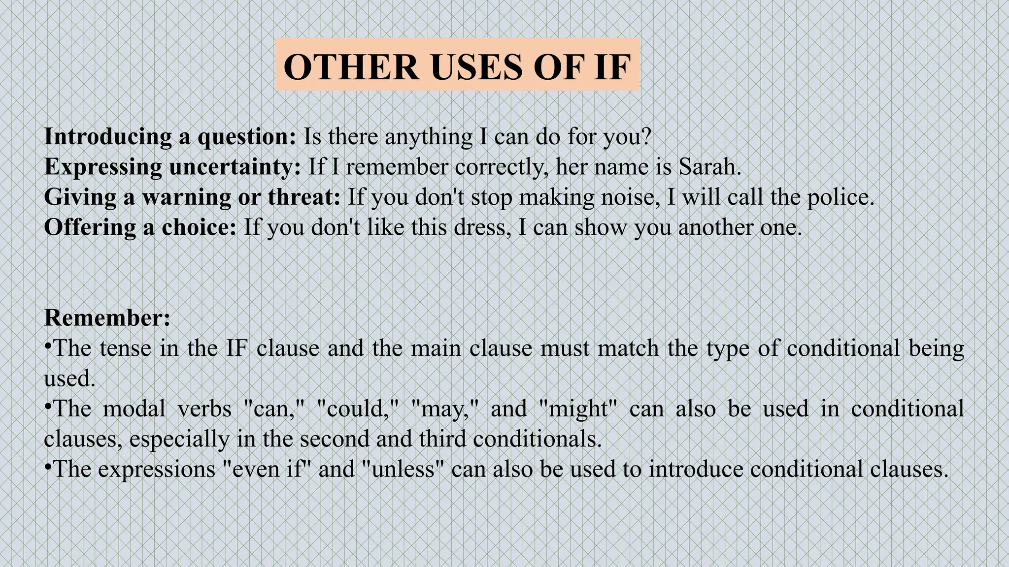 Sentence Structures with IF usage : Grammar | PPTX