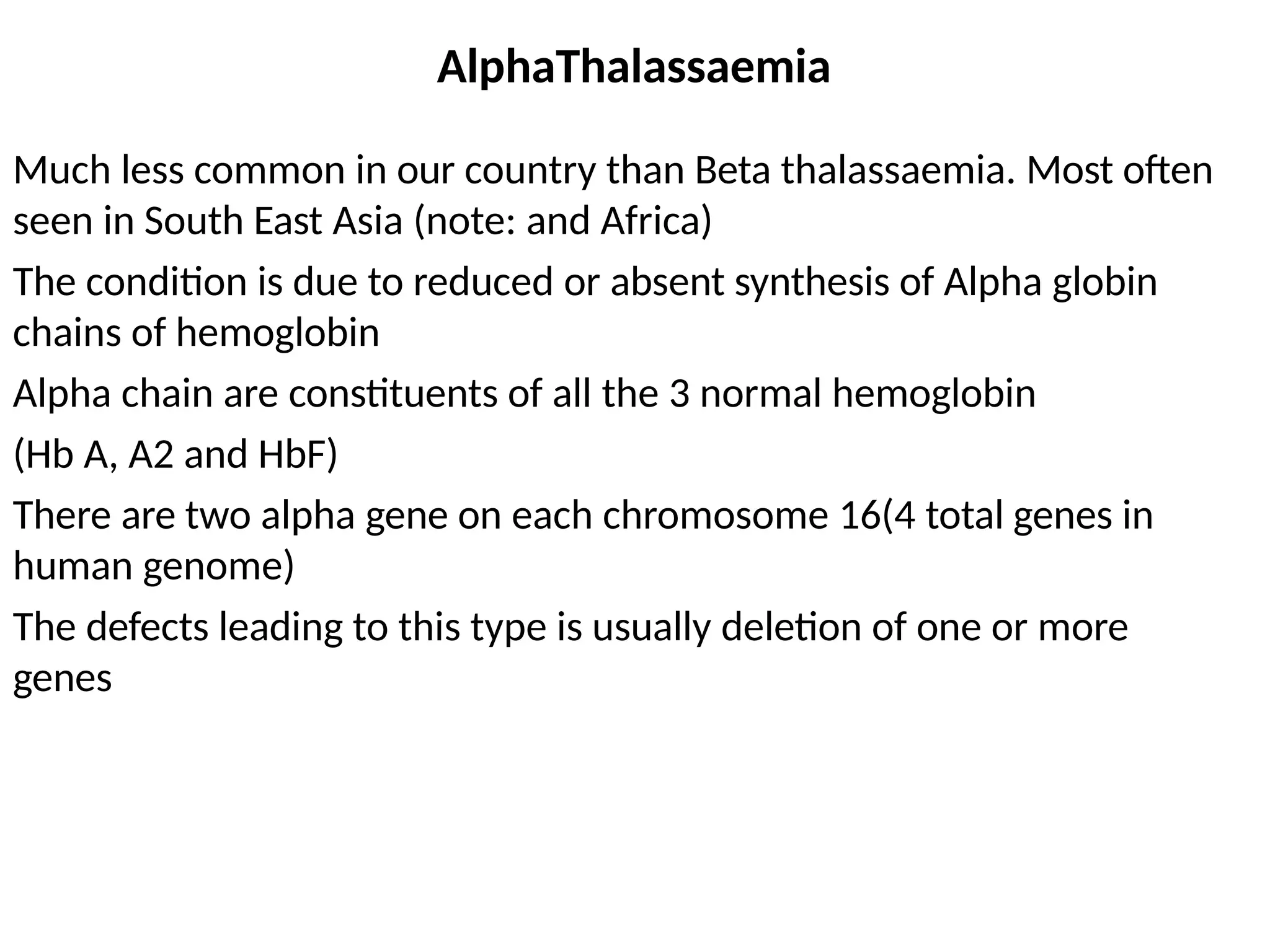 Hemoglobinopathies (thalassemia and SCA) | PPT