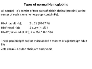 Hemoglobinopathies (thalassemia and SCA) | PPT