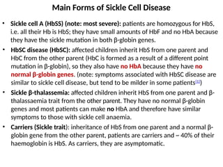 Hemoglobinopathies (thalassemia and SCA) | PPT