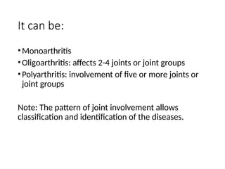 Osteoarthritis topic lecture in rheumatology | PPT