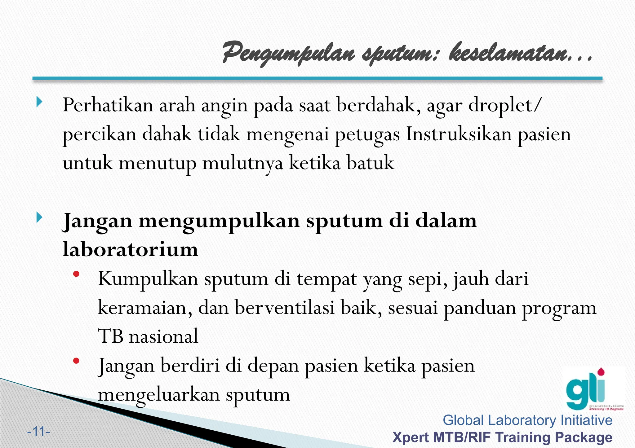 5. SOP Sputum & spesimen untuk kader dan tenaga kesehatan | PPTX