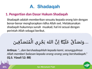 5. SHADAQOH, HIBAH DAN HADIAH KELAS 8 MTS | PPTX