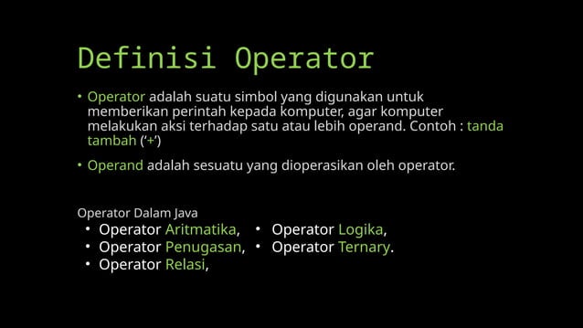 Materi Pemrograman_Operator Dasar Java.pptx