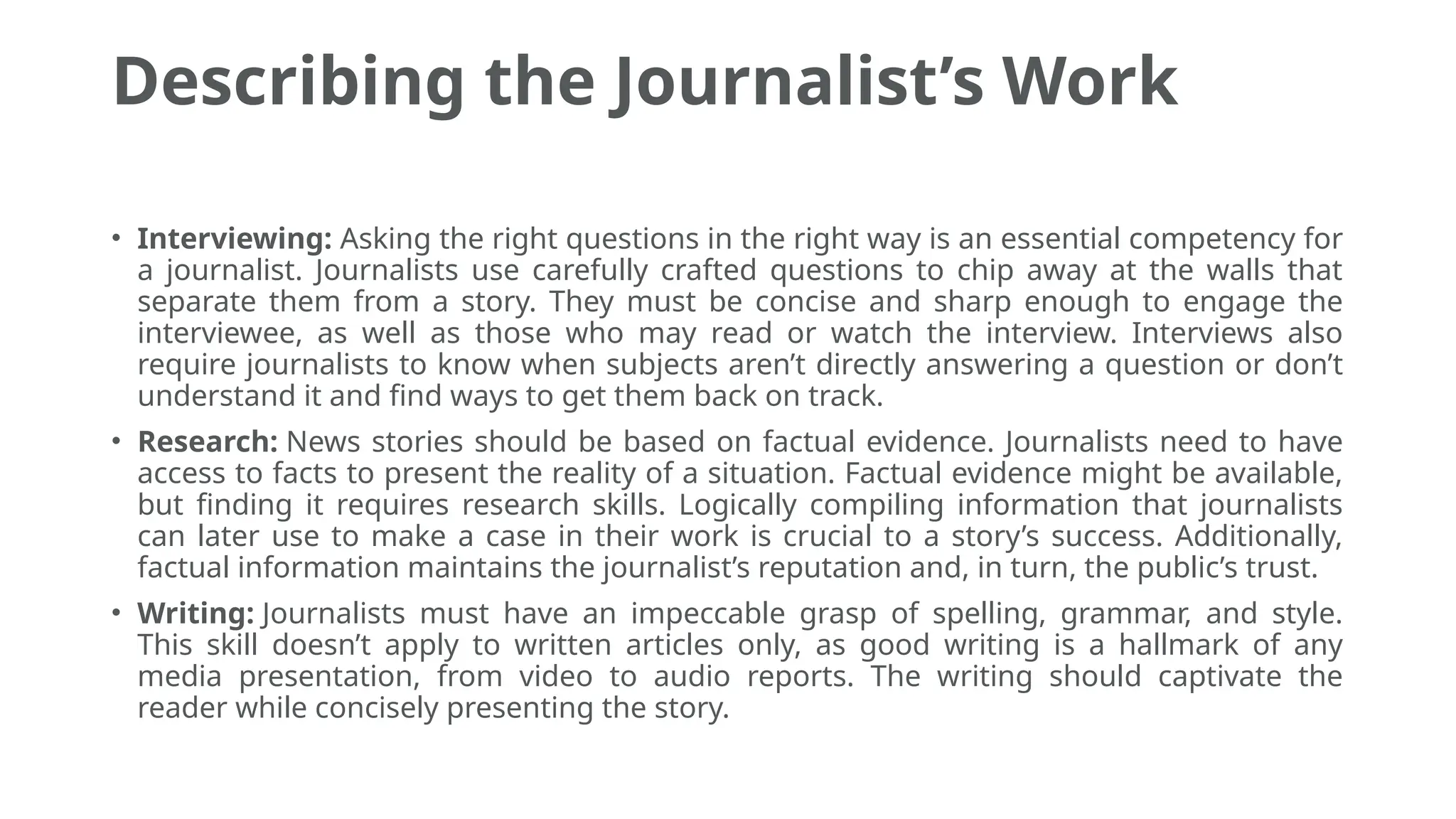 The difference between journalism and reportage | PPTX