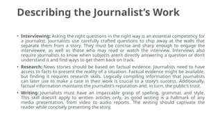 The difference between journalism and reportage | PPTX
