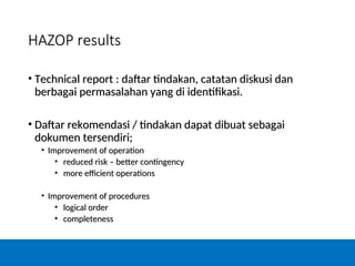 5. Study STUDI KEMAMPUAN OPERASI DAN BAHAYA HAZOPS.ppt