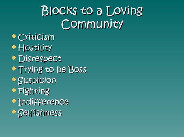 5. Communication and Love in the Community.ppt