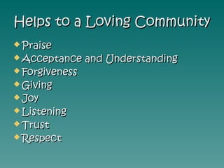 5. Communication and Love in the Community.ppt