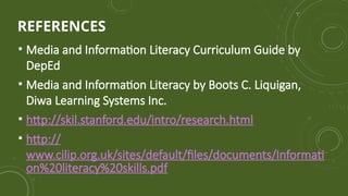 5.MIL 3. Information Literacy - Information Literacy and Performance ...