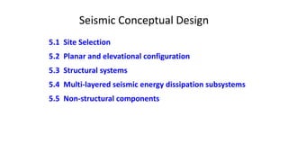 Seismic Conceptual Design in Civil Engineering | PDF