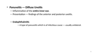 5.opththalmology Uveitis.over view pptx | PPT