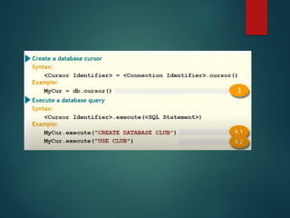 SQL-Connectivity python for beginners easy explanation with concepts and output .pptx