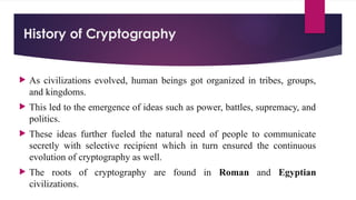 Cryptography, Cryptology, Encryption and types | PPT