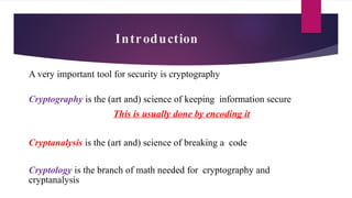 Cryptography, Cryptology, Encryption and types | PPT