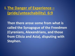 "Why People Don't Experience God" Acts 6:8-7:50 | PPTX