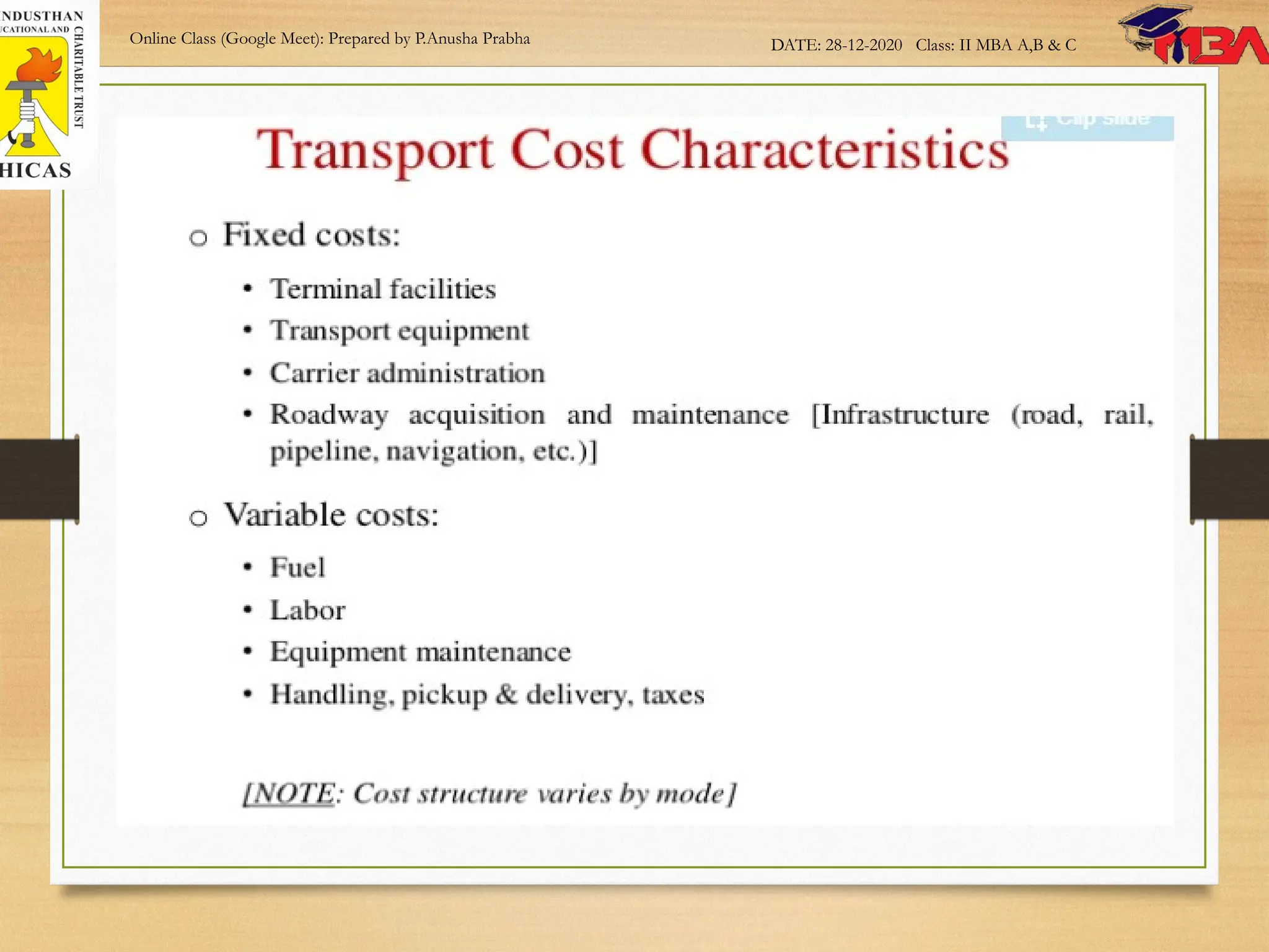 Role of Transportation in logistics.pptx