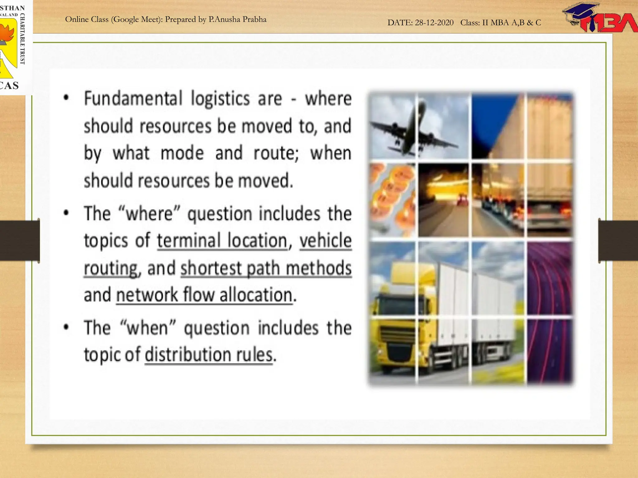 Role of Transportation in logistics.pptx