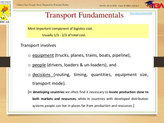 Role of Transportation in logistics.pptx