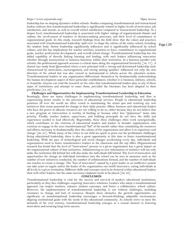 Transformational Leadership in Educational Institutions (www.kiu.ac.ug ...