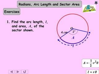 5. Radians, Arc length and Sector area.pptx