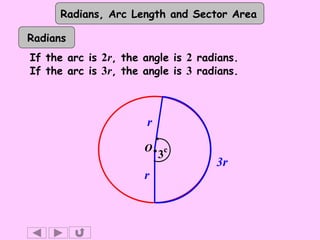 5. Radians, Arc length and Sector area.pptx