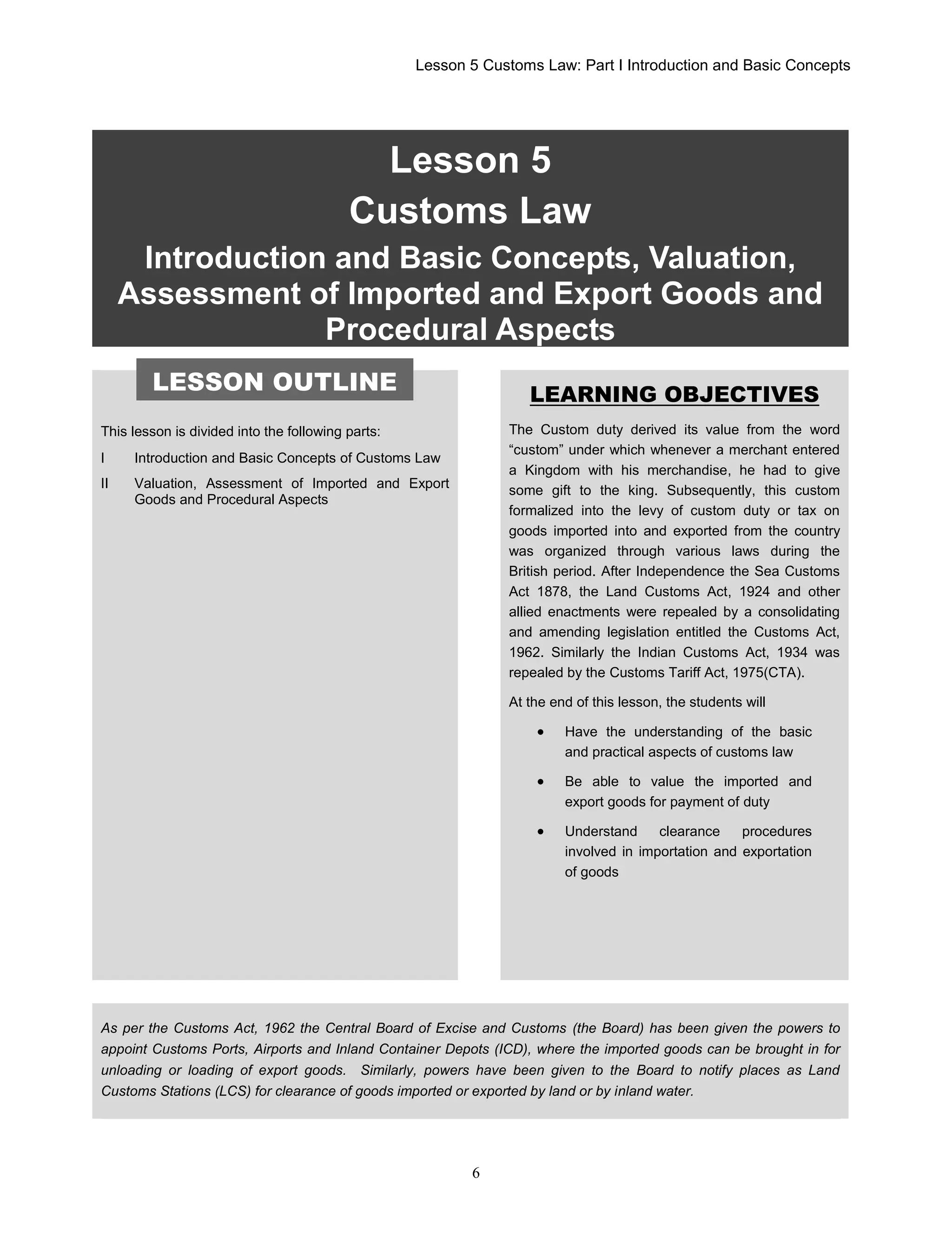 customs act 1961.pdf- it covers the detailed information | PDF