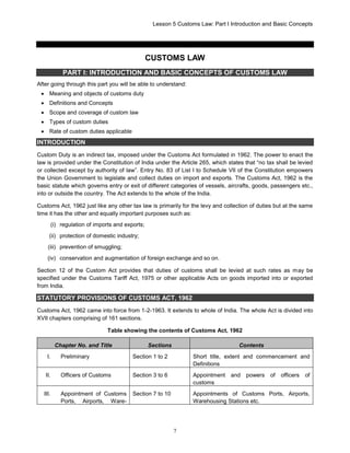 customs act 1961.pdf- it covers the detailed information | PDF