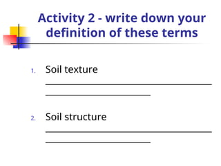 ppt on soil, Types of soil , Soil Structure | PPT