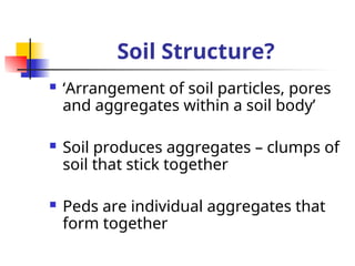 ppt on soil, Types of soil , Soil Structure | PPT