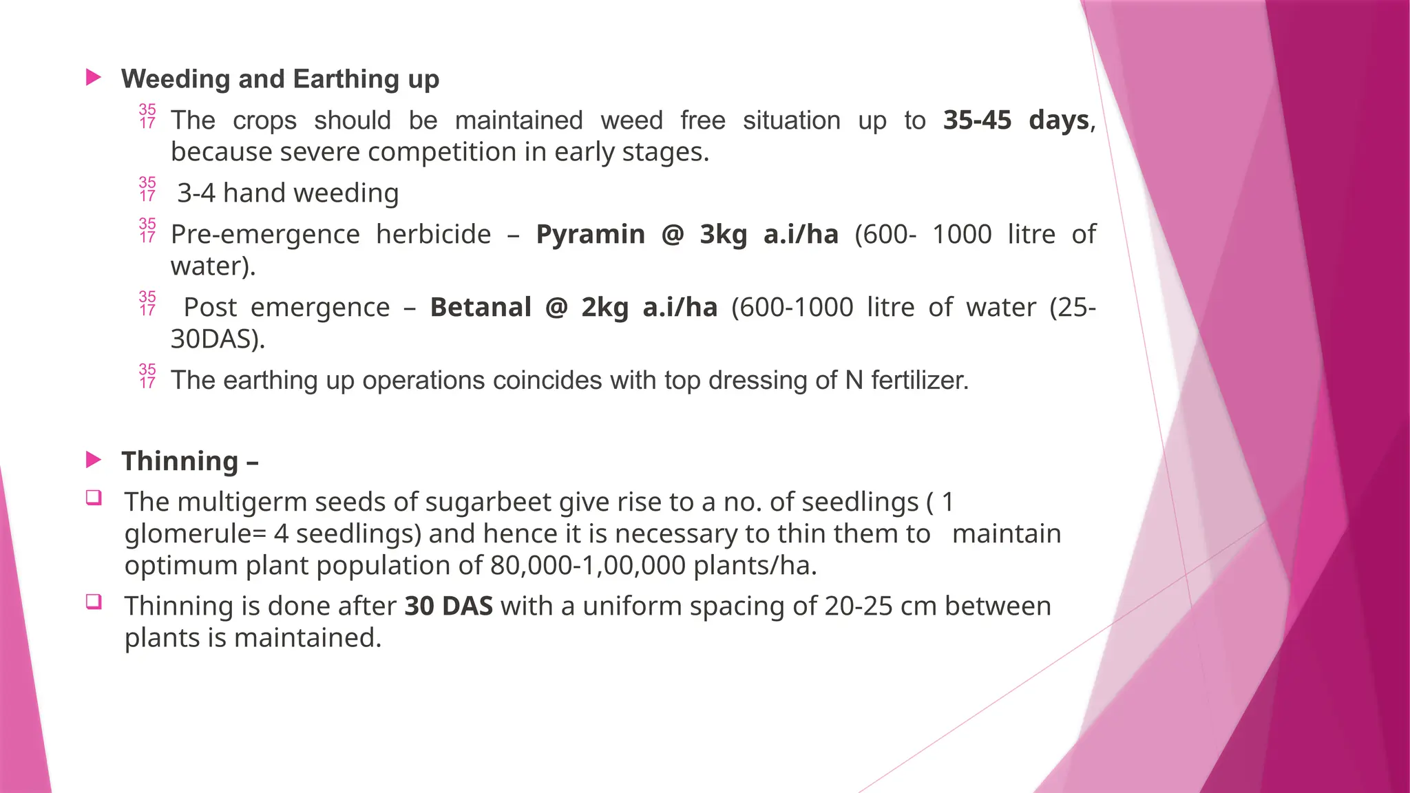 Sugarbeet crop prodcution technology, origin, importance, nutrient ...