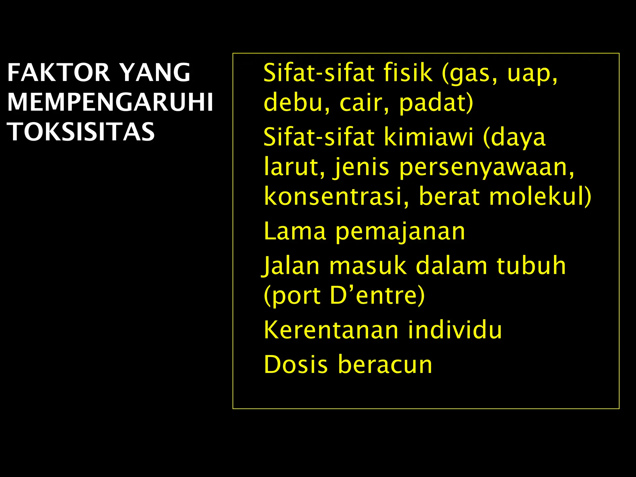 Materi pembelajaran Toksikologi powerpoint | PPTX