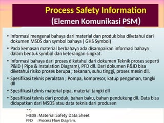 Process Safety Information (Elemen Komunikasi PSM_ISO 14001 & 45001 ...
