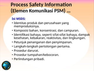 Process Safety Information (Elemen Komunikasi PSM_ISO 14001 & 45001 ...