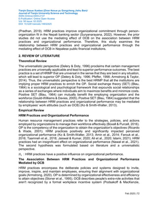 ROLE OF HRM PRACTICES ON ORGANIZATIONAL PERFORMANCE IN NEPALESE PUBLIC FINANCIAL INSTITUTIONS ...