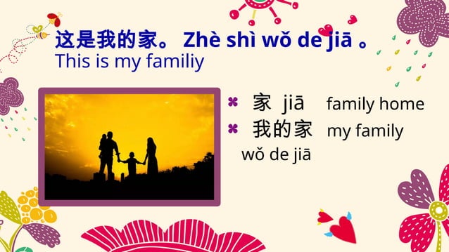 Comprehensive Chinese topic for study my family | PPT